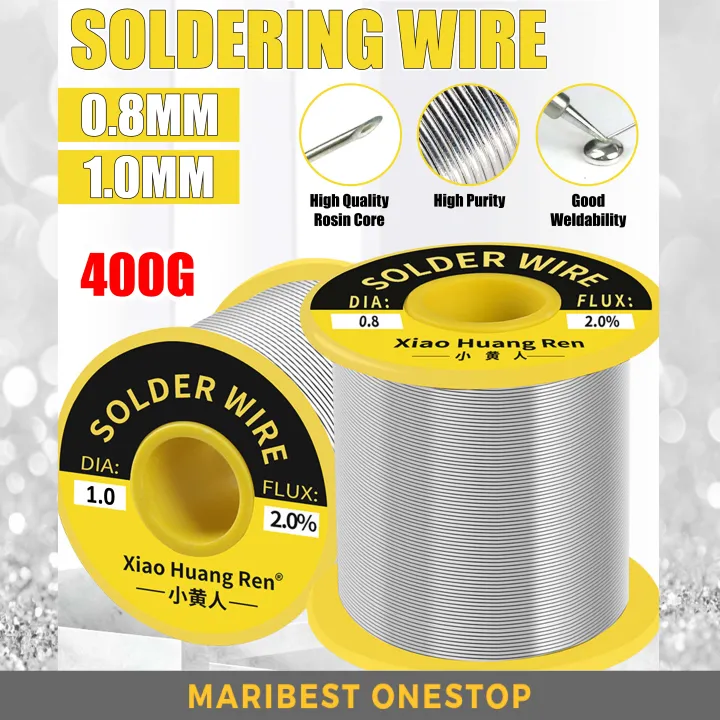 (0.8mm / 1.0mm) Tin Lead Rosin Core Solder Wire for Electrical Soldering 400G Tin Flux 2.0% Core ...
