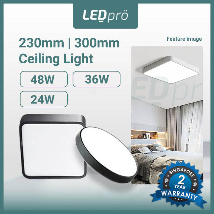 LED PRO LED Ceiling Light 230/300MM 24W/36W/48W Tri-Tone Balcony ...