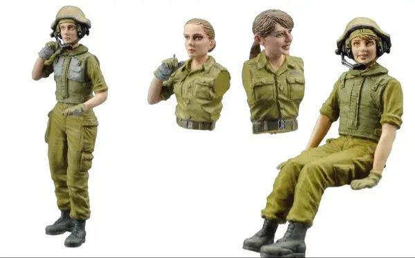 1/35 Scale Modern Military Tank Corps 2 People Of Israel Female Soldier ...