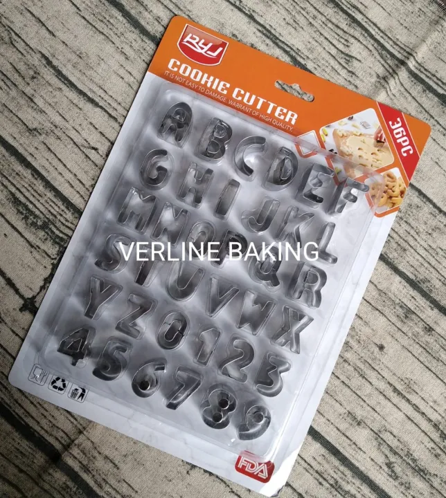 36 PCS CETAKAN HURUF BESAR ANGKA STAINLESS CUTTER HURUF CUTTER ANGKA ...