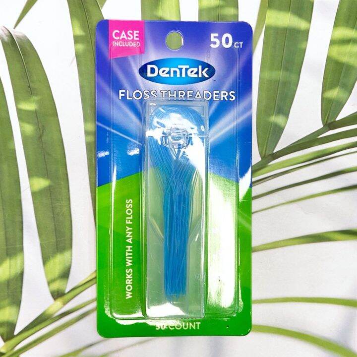(DenTek®) Floss Threaders 50 Count ห่วงร้อยไหมขัดฟัน เข็มร้อยไหมขัดฟัน ...