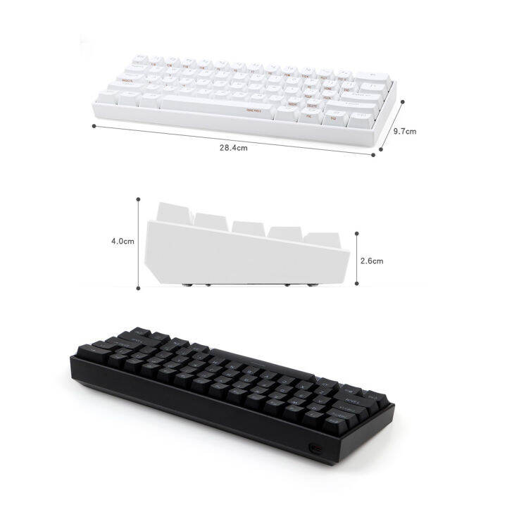 Anne Pro2 Bluetooth 5.0 Type-C RGB Backlit Light Anti-ghost Mini ...