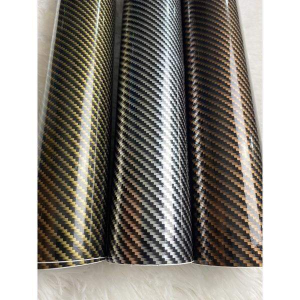 2D Carbon Fiber Sticker Glossy Black Silver Gold Rose | Lazada PH