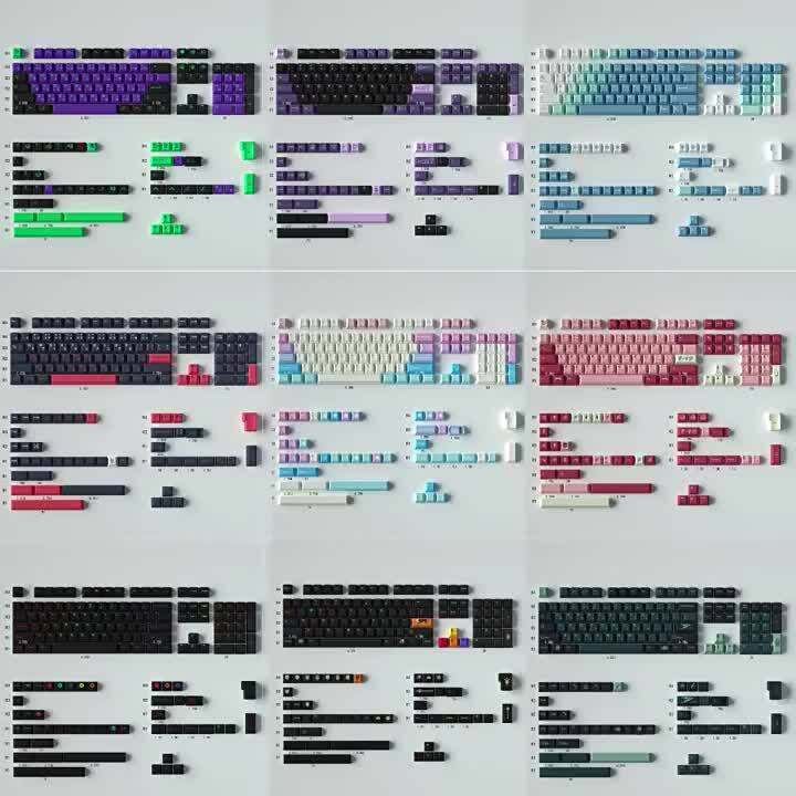 Cherry Profile GMK Series Keycaps Red CyrillicGalaxySumiMpolisRed ...