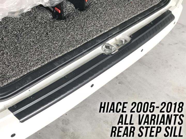 Hi ace Commuter 2005-2018 Rear Bumper Stepsill / Step Sill Matte Black ...
