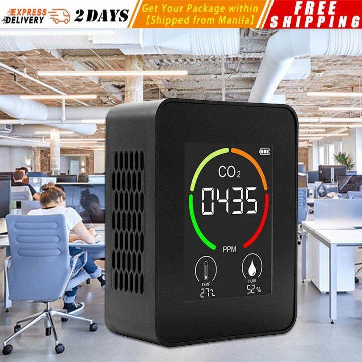 【Local Delivery】 3 in 1 Carbon Dioxide Detector Air Quality Monitor ...