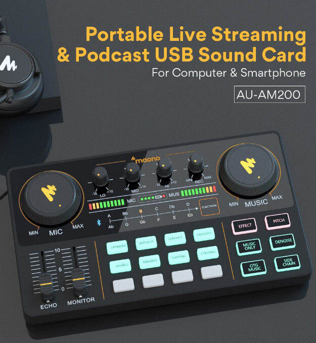 Maono Maonocaster AU-AM200 / Maono AU AM200 S1 Starter Bundle - AU ...