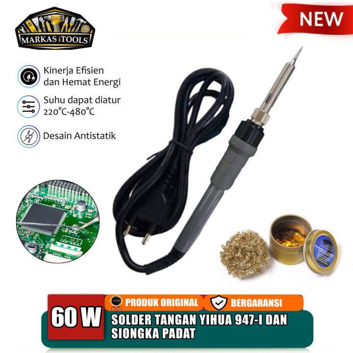 Yihua 947-I Solder Tangan Listrik 60W Soldering Flux Siongka Padat ORI | Lazada Indonesia
