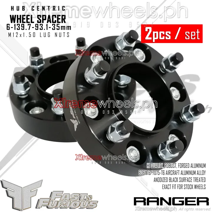 2pcs Ford Ranger / Raptor 35mm 6.139.7 93.1 with Centric Hub Wheel ...
