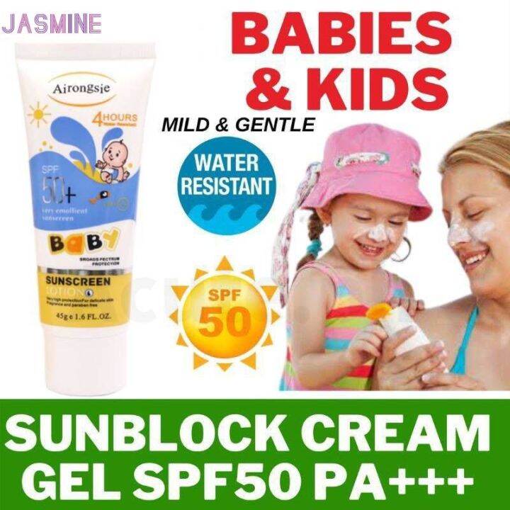 Jasmine Airongsie 45g Nature Safe Protect Spf 50 Sunscreen For Babies ...