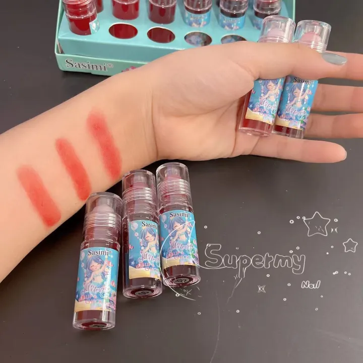 Supermy 3pcs set Thailand Sasimi Mermaid Roll on Lip&Check Tint | Lazada PH
