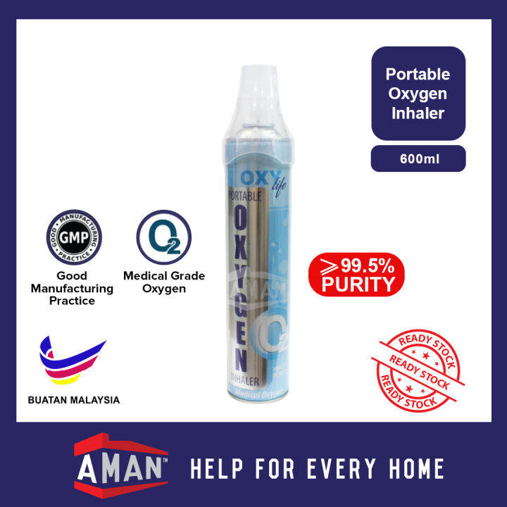 OxyLife Portable Oxygen Inhaler for Home Medical Outdoor Travel Use ≥99 ...