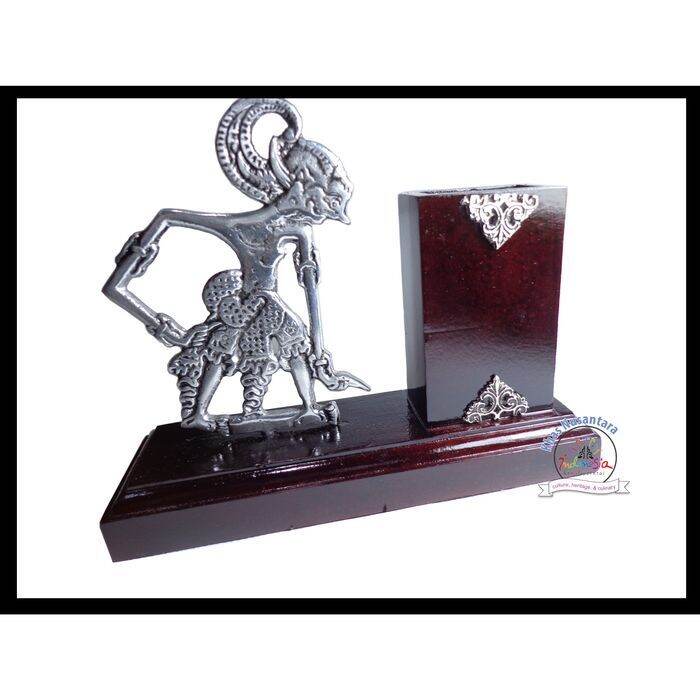 Karakter Bima - Eksklusif Silver Pen Holder Wayang Tempat Pena Pensil ...