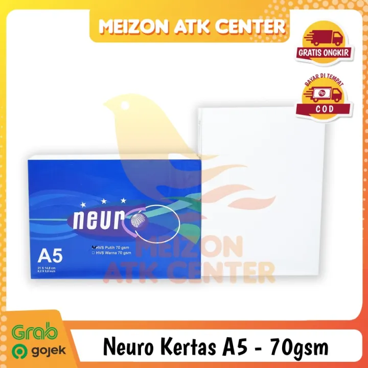 Kertas A5 Hvs Putih 70Gr Neuro ( A4 / 2 ) Perpack | Lazada Indonesia