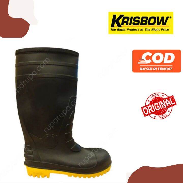 Krisbow Ukuran M Sepatu Boot Pengaman Dengan Sol Tengah Baja | Lazada ...