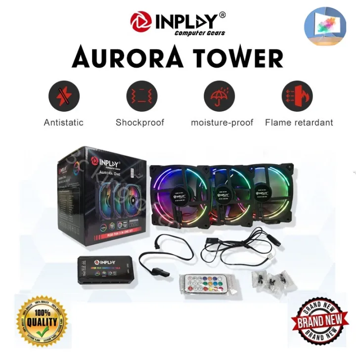 INPLAY AURORA TOWER ARGB FAN 3 IN ONE KIT 120mm CPU Cooling Fan RGB ...
