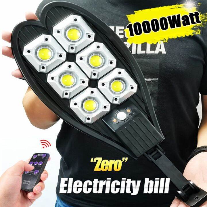New 10000Watt Upgrade 108COB LED Solar Lamp Outdoor Powered Spotlight ...