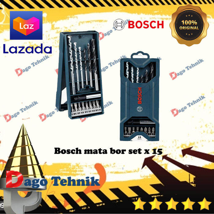Bosch mata bor set X 15 X 34 set mata bor beton kayu besi | Lazada ...