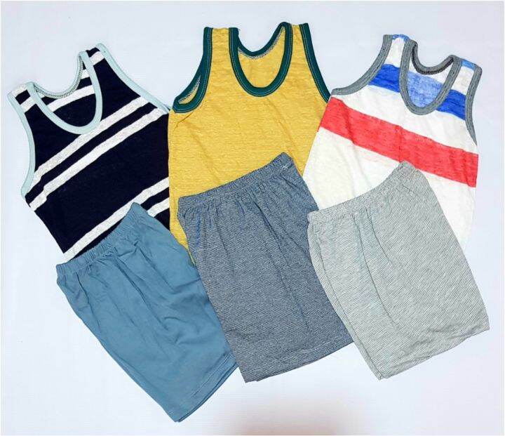 2PCS ( 1set of 1PC Sando and 1PC Short ) Bargain Pambahay Combi of ...