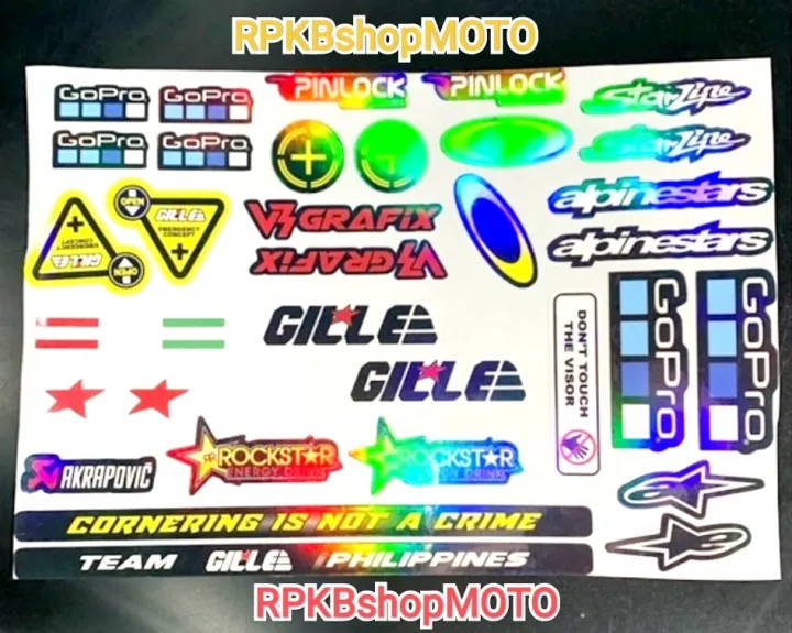 GILLE HELMET STICKER HOLOGRAPIC (HOLOGRAM HELMET STICKER) | Lazada PH