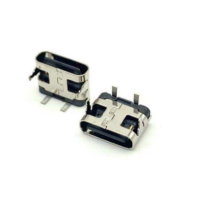 TYPE-C 2P female socket wide-mouth positive and negative double-sided ...