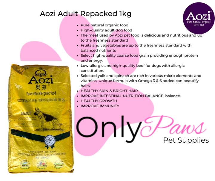 OnlyPaws | Aozi Adult repacked 500g | Lazada PH