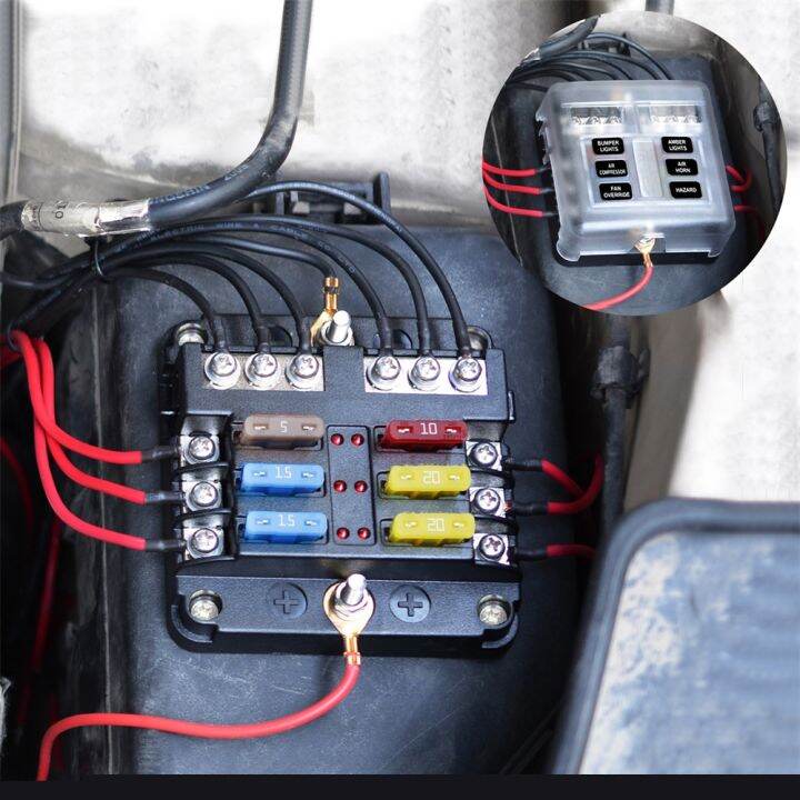 12 Volt Fuse Block Marine Boat Fuse Block Waterproof 12 Way Automotive ...