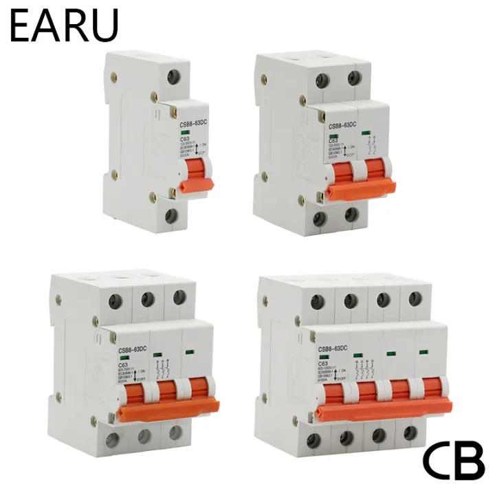 1P 2P 3P 4P DC 250V-1000V 10Solar Mini Circuit Breaker MCB Fuse PV System Solar Engery 3/6/10/16 ...