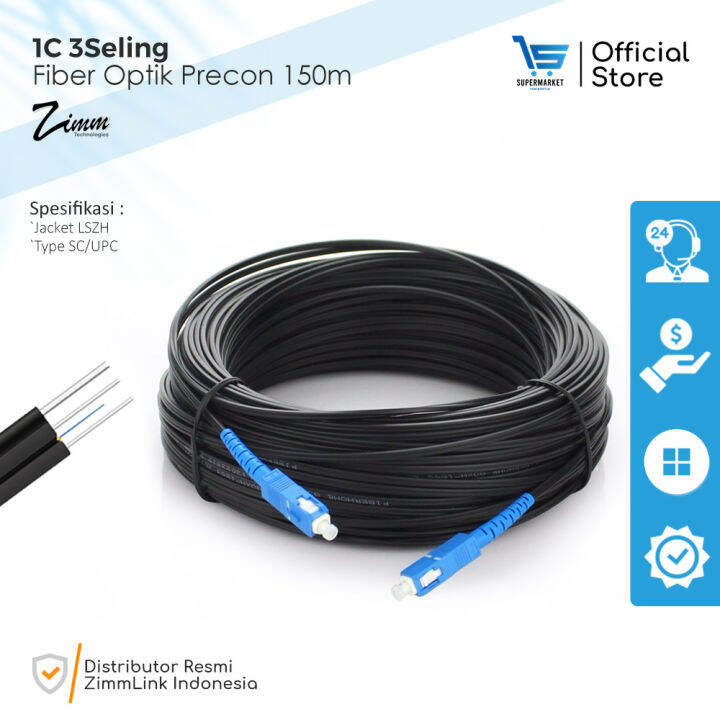 Kabel Dropcore ZimmLink 1Core 3Seling Precon 150Meter Fiber Optik 150M | Lazada Indonesia