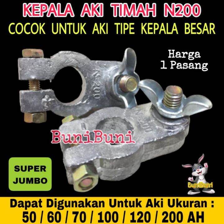 Kepala Aki BESAR Mobil / Terminal Klem Aki TIMAH Tebal Ukuran SUPER ...