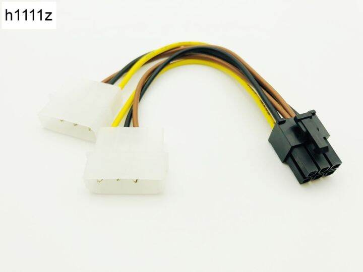 High Quality 2 X Molex To Pci-e Power Adapter 4pin 4 Pin 6 Pin 6pin Graphics Video Card ...