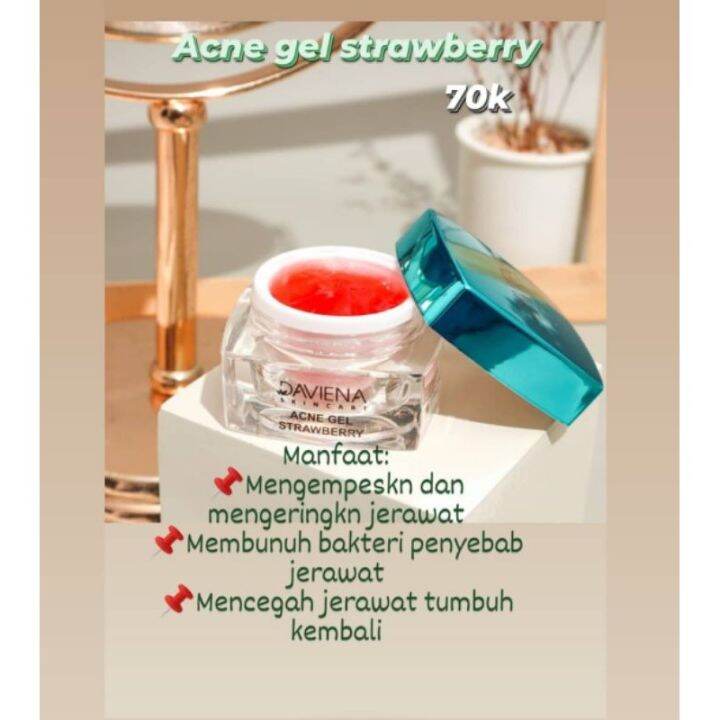 Acne Gel Strawberry Daviena Skincare Acnes Natural Care Acne Treatment ...