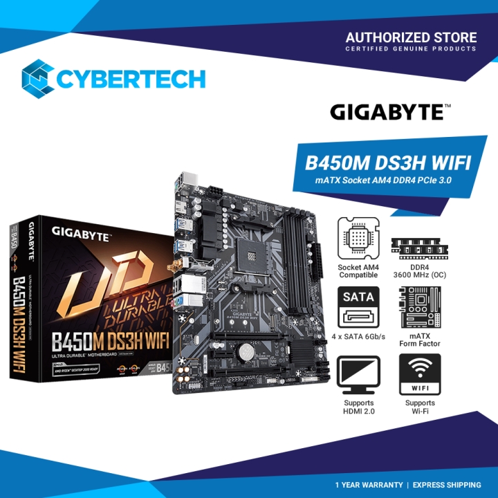 Gigabyte B450M DS3H WIFI Motherboard | Lazada PH