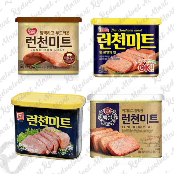 Authentic Korean Luncheon meat 340g ( Lotte Luncheon meat / Dongwon Luncheon meat / Cj Beksul ...