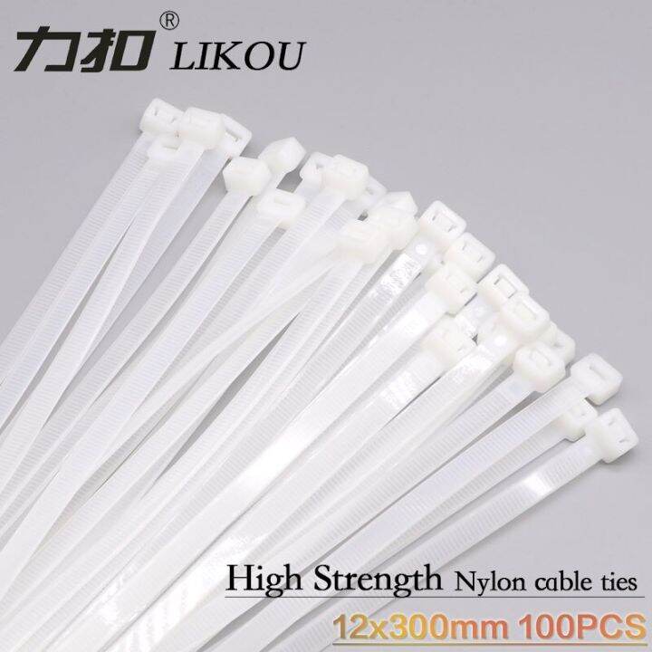 LIKOU High strength Nylon cable tie big cable ties 12x300mm big Plastic ...