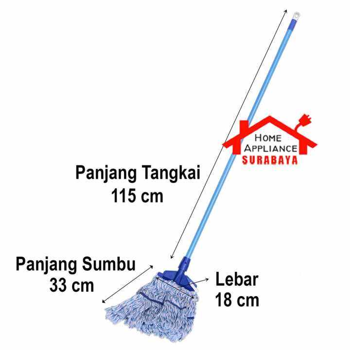 Alat Pel Pengepel Mop Sumbu Pembersih Lantai Lebar 18 CM Q2 816 Free ...