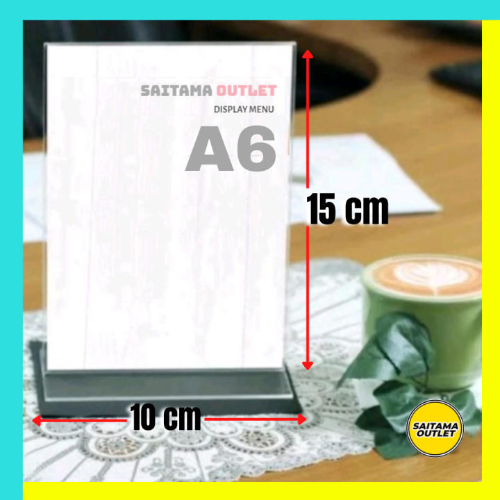 Akrilik Acrylic A6 Tent card qris. akrilik nomor meja. akrilik menu ...