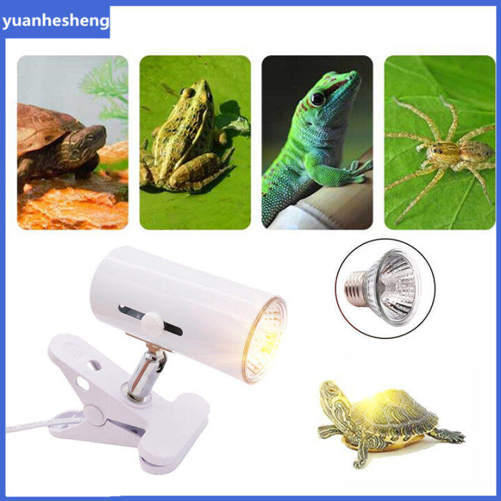 yuanhesheng UVA+UVB Reptile Lamp Kit Clip-on Ceramic Light Holder ...