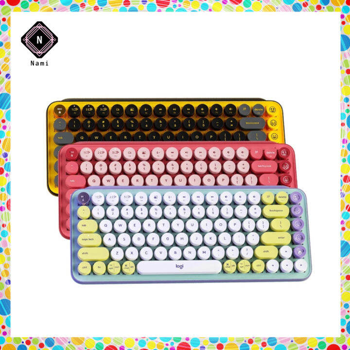 Logitech POP Keys Mechanical Wireless Keyboard with Customisable Emoji ...