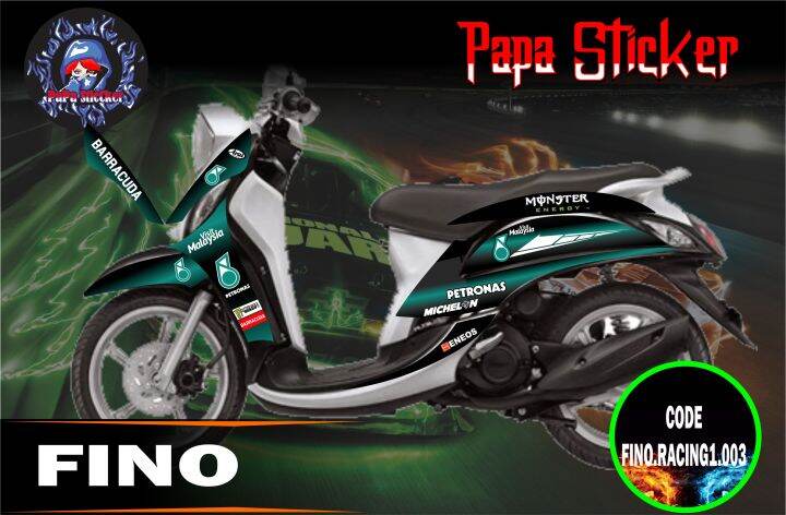 Sticker Striping FINO FI PETRONAS SEMI FULL VARIASI MOTOR YAMAHA FINO ...