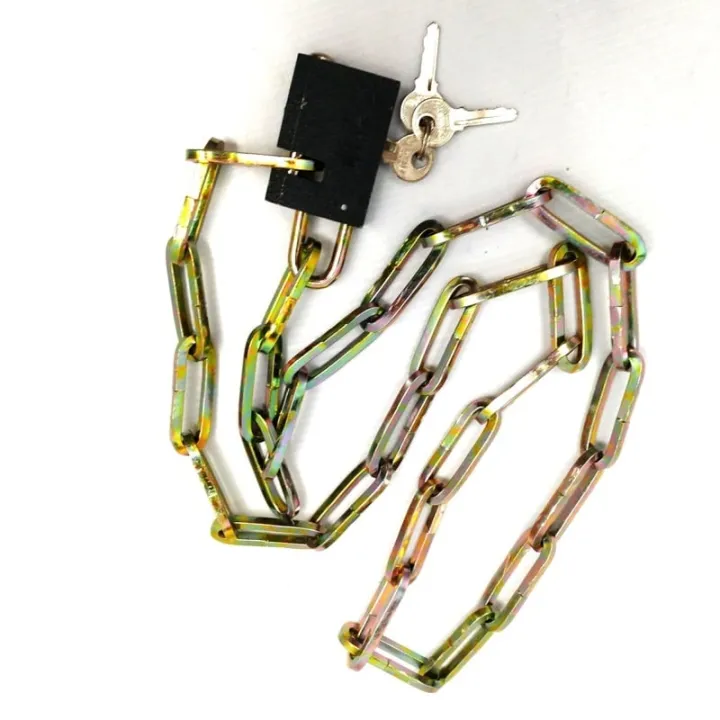 Universal Multipurpose Iron Gold & Black Chain Padlock | Lazada PH