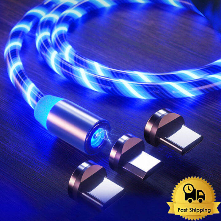 Magnetic streamer data cable สายชาร์จเร็ว ของแท้ 100% สายชาร์จไอโฟน 1m ...