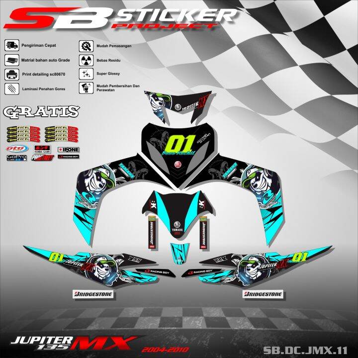 DECAL FULL BODY JUPITER MX OLD 2004-2010 - DECAL STICKER FULL BLOCK ...