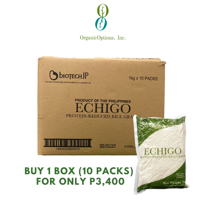 BiotechJP Echigo Rice Grains Protein Reduced Rice Grains 1 box 10 packs ...