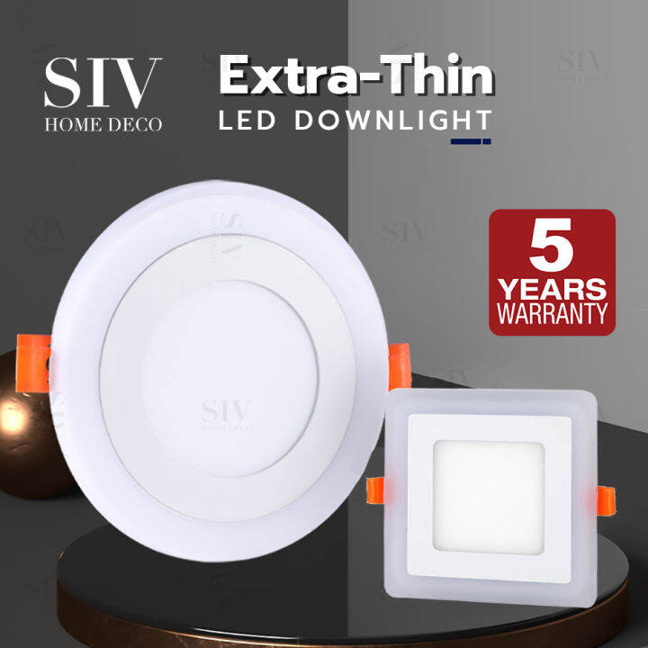 SIV Double Ring Tricolor LED Recessed Downlight Ceiling Lights Panel ...