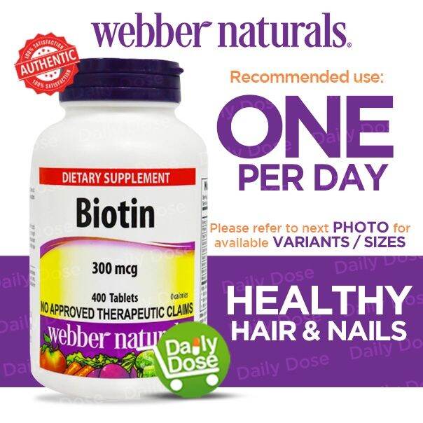 Webber Naturals Biotin 300mcg Tablets | Lazada PH