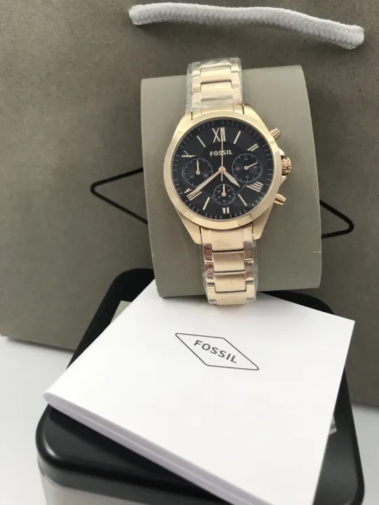 Fossil Watch This for Women&Men village fossil Black face Gold Japanese ...
