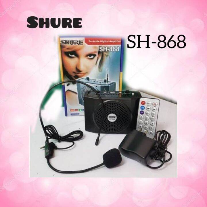 SHURE SH-868 Waistband PA Amplifier with Bluetooth | Lazada PH