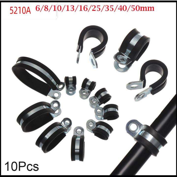 5210A 10Pcs คุณภาพสูง อุปกรณ์ไฟฟ้า ฮาร์ดแวร์ มีประโยชน์ คลิปหนีบยาง รัดสาย แก้ไขการติดตั้งท่อ แค ...