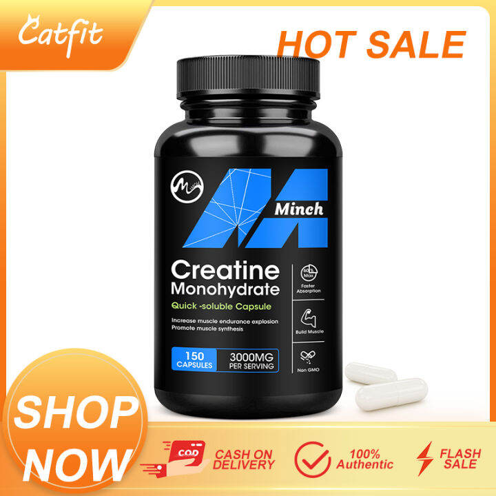 Minch Creatine Capsules Creatine Monohydrate Gain Strength, Build ...
